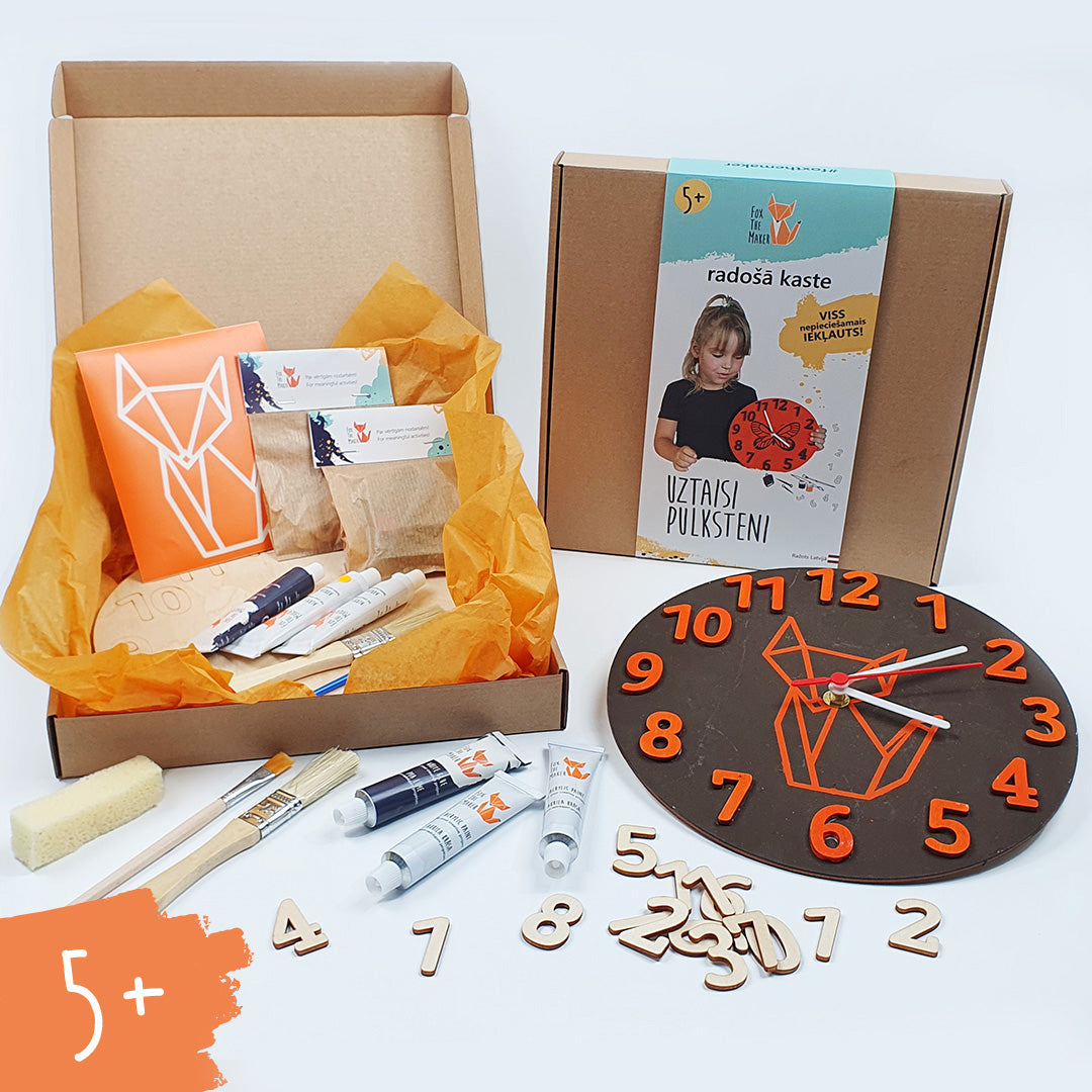 Gifts for kids that aren't toys - Clock kit - Fox The Maker