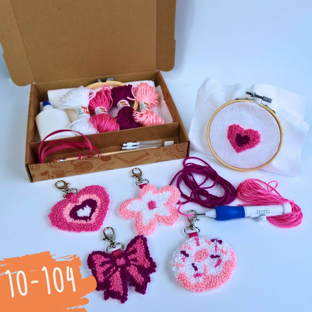 DIY Punch Needle Keychain Kit - Easy Beginners Kit - Fox The Maker